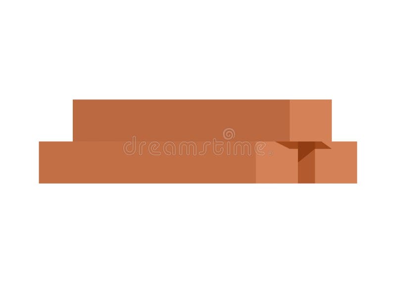 Wooden Blocks Stack. Simple Flat Illustration. Stock Vector ...