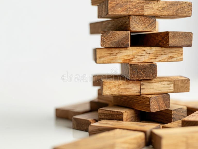 Wooden Blocks Stack stock photo. Image of stacked, design - 374411072