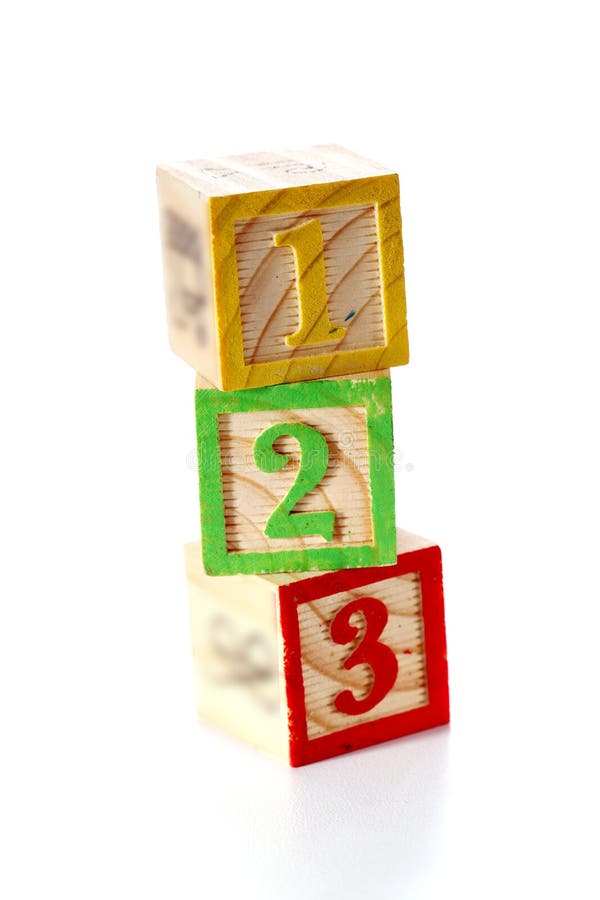 Number 4 - Childrens Alphabet Block. Stock Image - Image of game ...