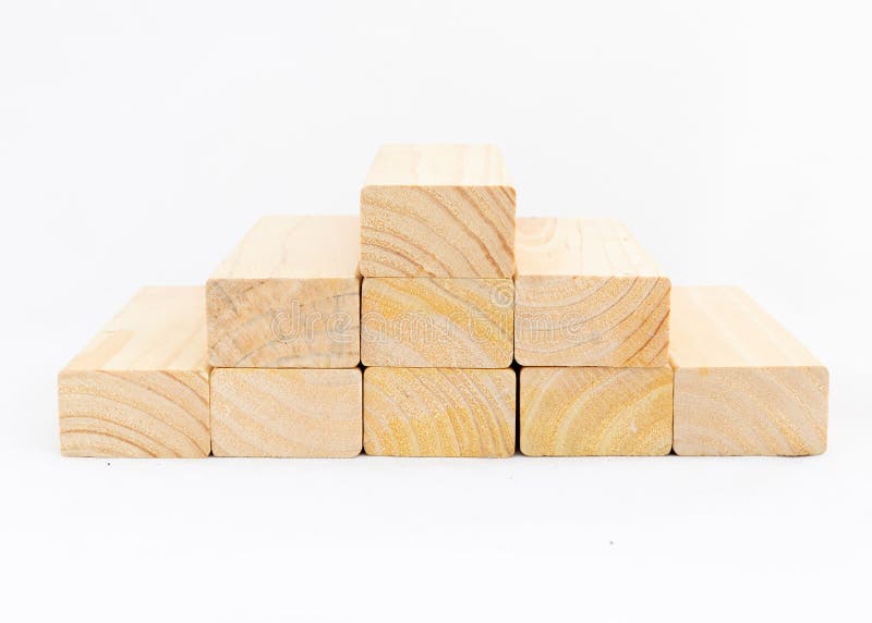 Wooden Blocks Stacked in the Shape of a Pyramid. Empty Space for Text ...