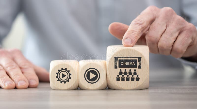 Concept of cinema stock image. Image of hand, film, cinematography ...