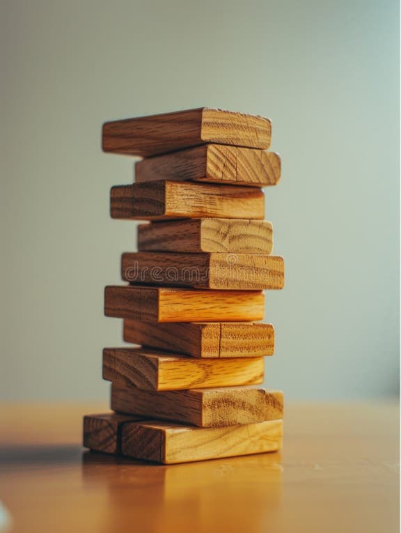 Wooden Blocks on Table stock image. Image of table, interior - 374247141
