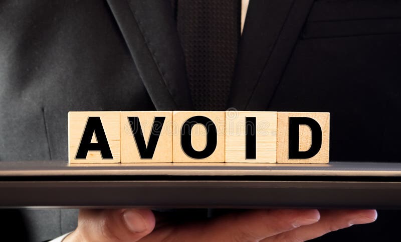 Wooden Blocks with the Text - Avoid Stock Image - Image of avert ...