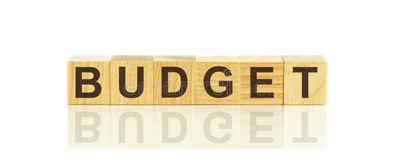 Wooden Blocks with the Text: Budget. the Text is Written in Black ...