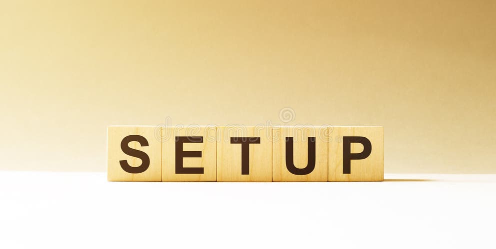 Wooden Blocks with the Text: Setup Stock Photo - Image of administrator ...