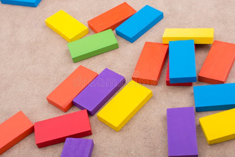 Wooden Blocks of Various Color Stock Image - Image of construction ...