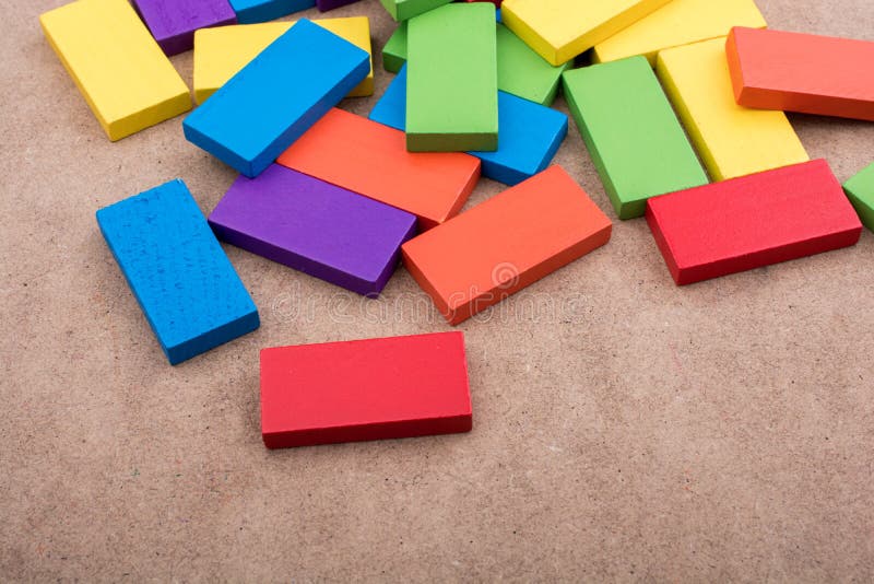 Wooden Blocks of Various Color Stock Image - Image of puzzle, impact ...