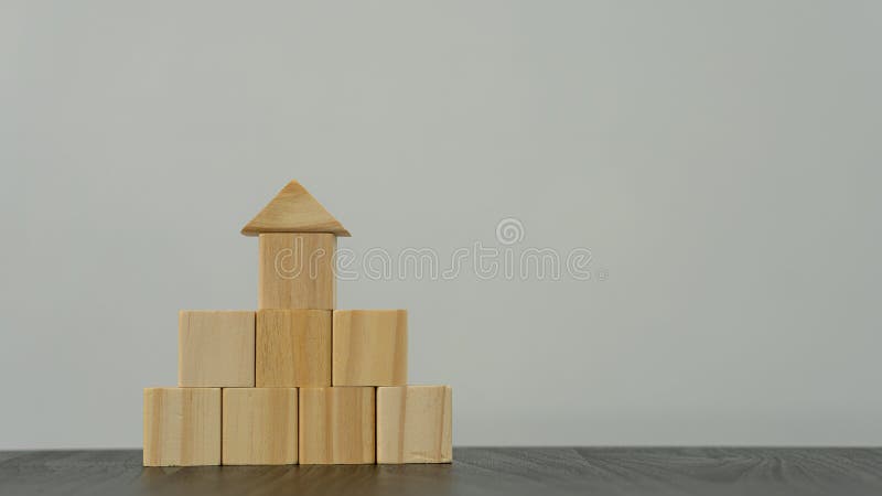 Wooden Blocks on a White Background Table Empty Cube for Your Own ...