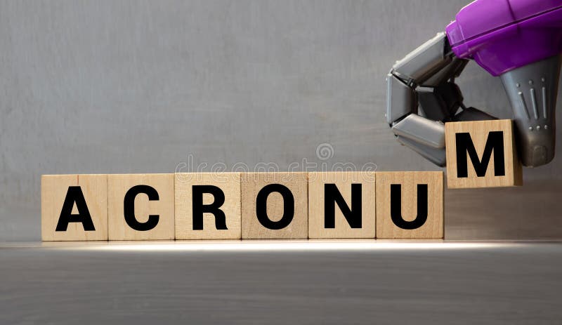 Wooden Blocks with the Word Acronym. Concept, Stock Image - Image of ...