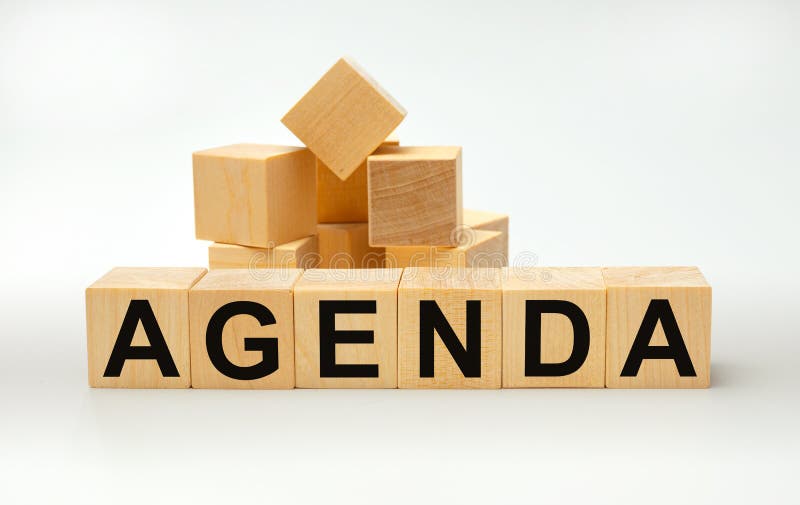 Wooden Blocks with the Word AGENDA Stock Image - Image of blocks, idea ...