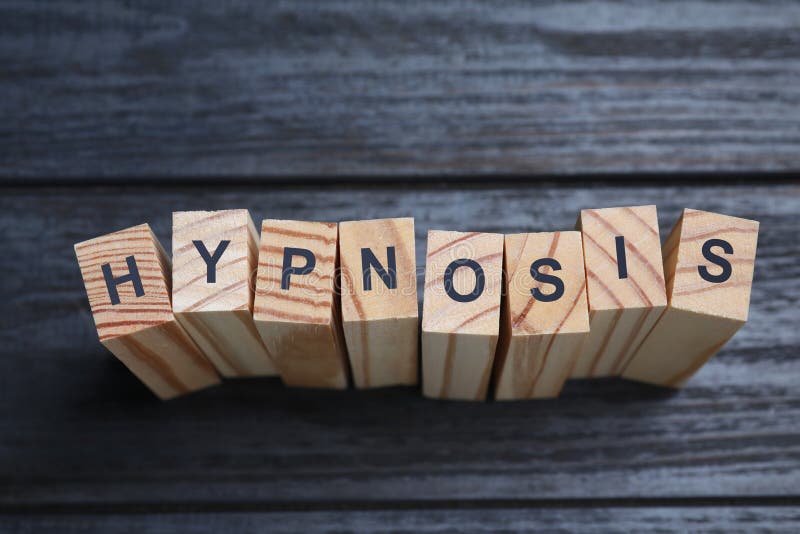 Wooden Blocks with Word HYPNOSIS on Background, Above View Stock Image ...