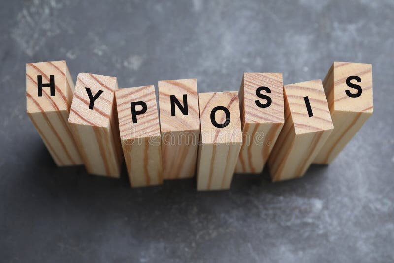 Word HYPNOSIS Made with Wooden Letters on Blue Background, Flat Lay ...