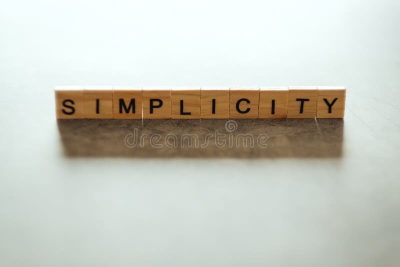 Wooden Blocks with Word SIMPLICITY Stock Image - Image of business ...