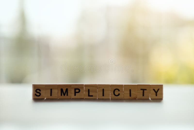 Wooden Blocks with Word SIMPLICITY Stock Image - Image of decision ...