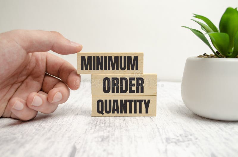 Wooden Blocks with Words MINIMUM ORDER QUANTITY Stock Photo - Image of ...
