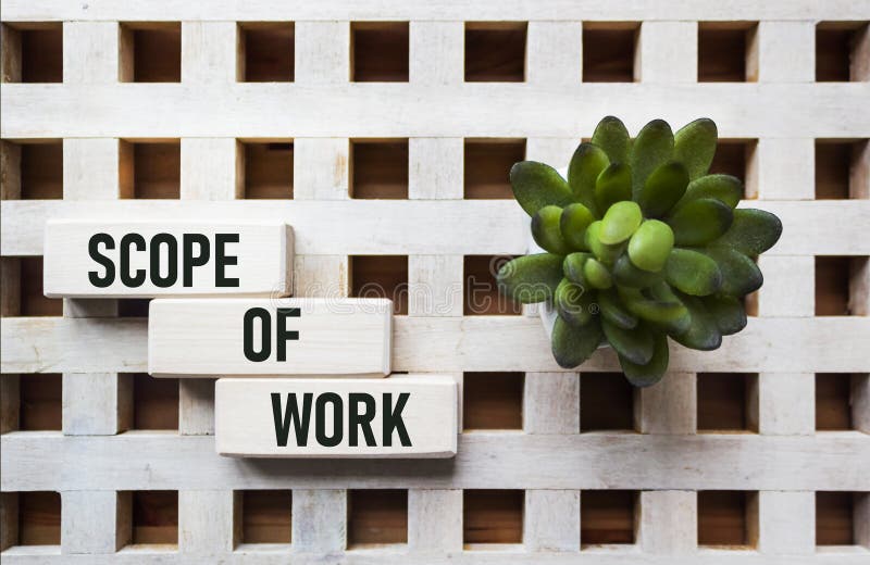 Wooden Blocks with Words Scope of Work . Business Concept Stock Photo ...
