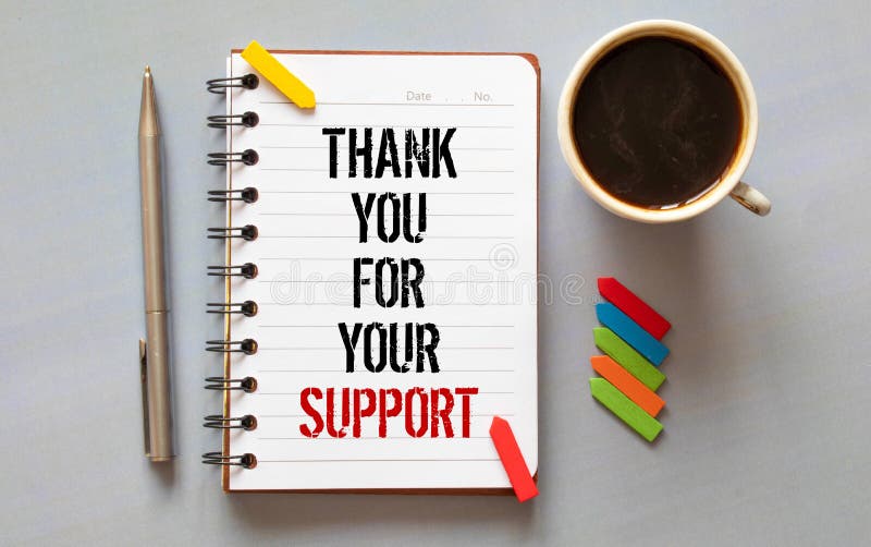 Wooden Blocks with Words Thank You for Your Support Stock Image - Image ...