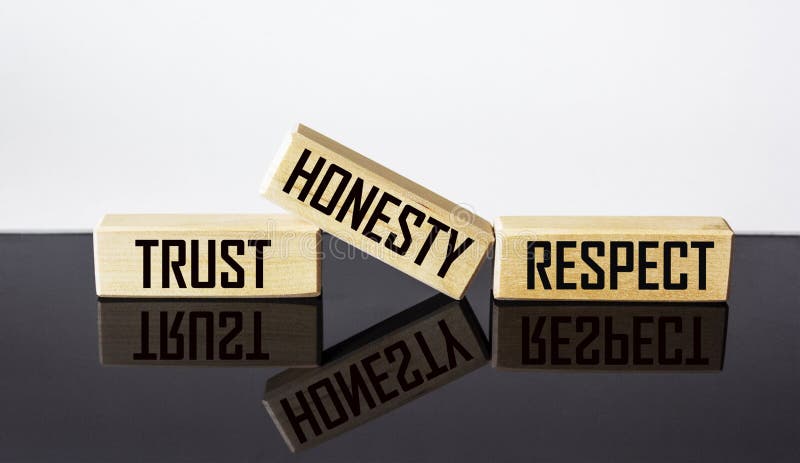 Wooden Blocks with the Words TRUST, HONESTY, RESPECT, Stock Photo ...