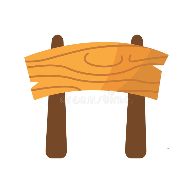 Wodden Sign Board Illustration. Cartoon Wooden Pointers. Wood Pointer ...