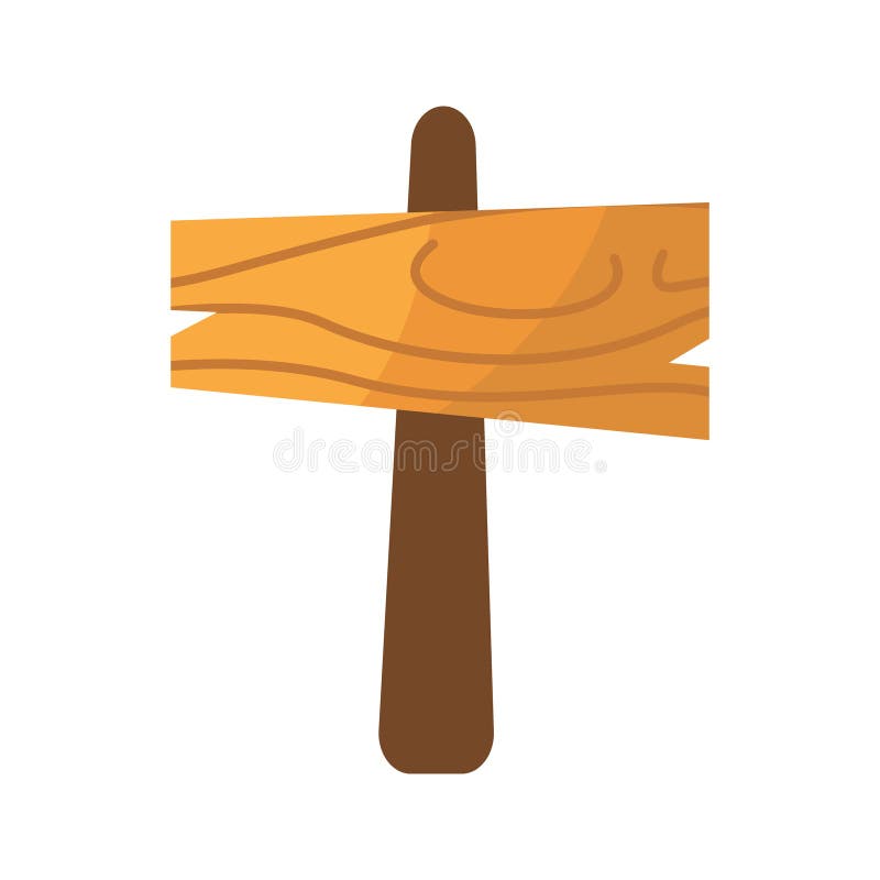 Wodden Sign Board Illustration. Cartoon Wooden Pointers. Wood Pointer ...