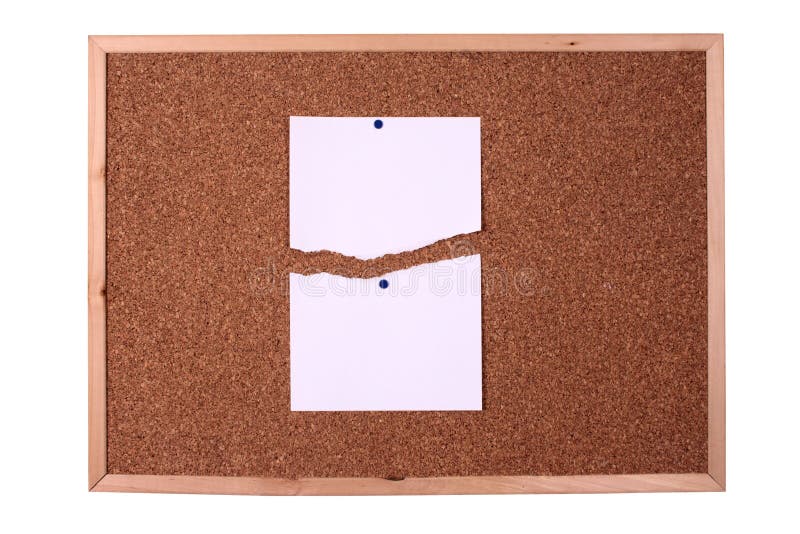 Wooden Board with a Blank Paper Note Stock Image - Image of message ...