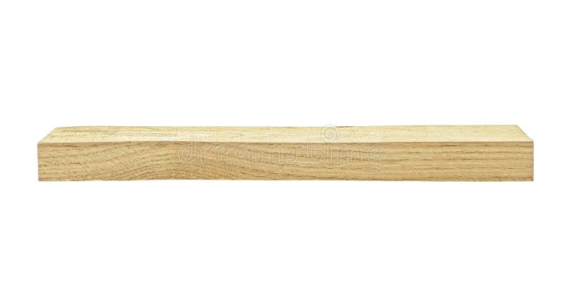 Wooden Board Isolated on White Background. Oak Wooden Beam Stock Image ...