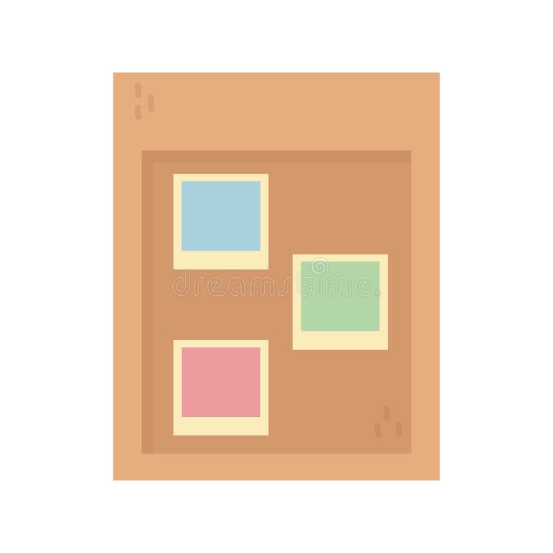 Wooden Board with Note Memo Paper Stock Vector - Illustration of piece ...