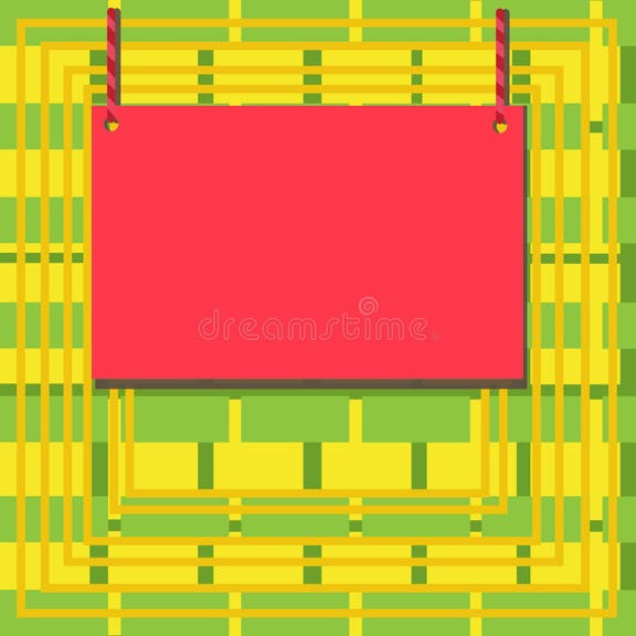 Wooden Board Sign, Rectangle Shape Empty Frame Fixed on Colorful ...