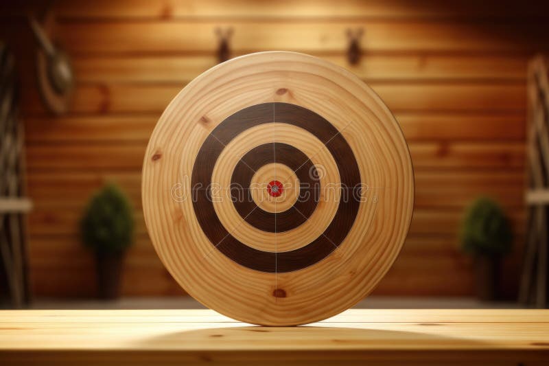 Wooden Board with a Target for Throwing an Axe and Playing Darts Stock ... Wooden Board with a Target for Throwing an Axe and Playing Darts Stock ...
