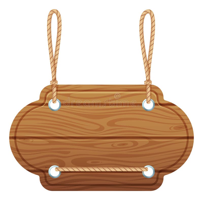 Wooden Board Template. Empty Sign with Wood Texture Stock Vector ...