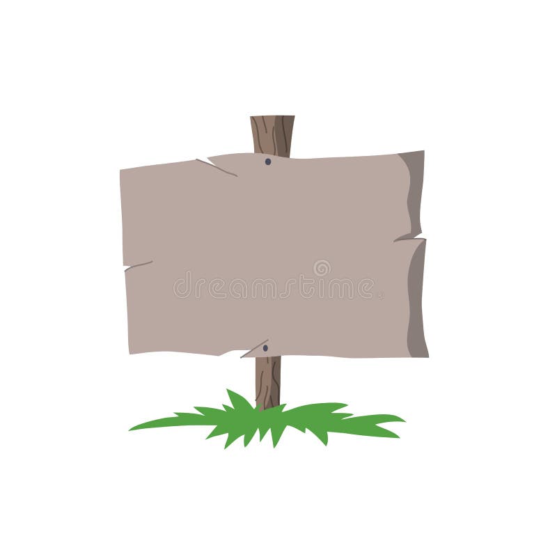 Wooden Board Vector Illustration Vector Flat Design Stock Vector ...