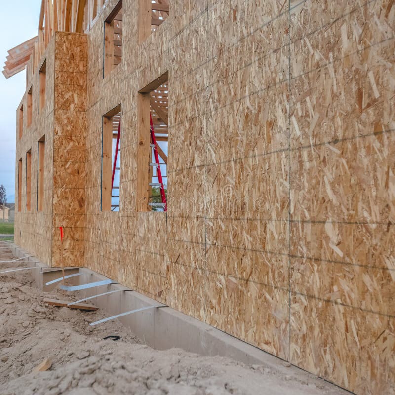 Wooden Boards of New Construct Building Square Stock Photo - Image of ...