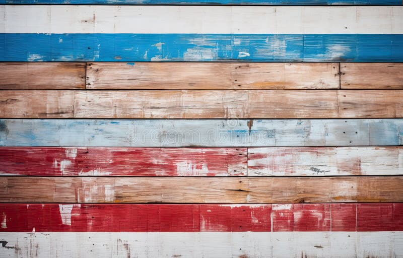 Wooden Boards with Painted Colors. Rustic Wall Planks Stock Image ...