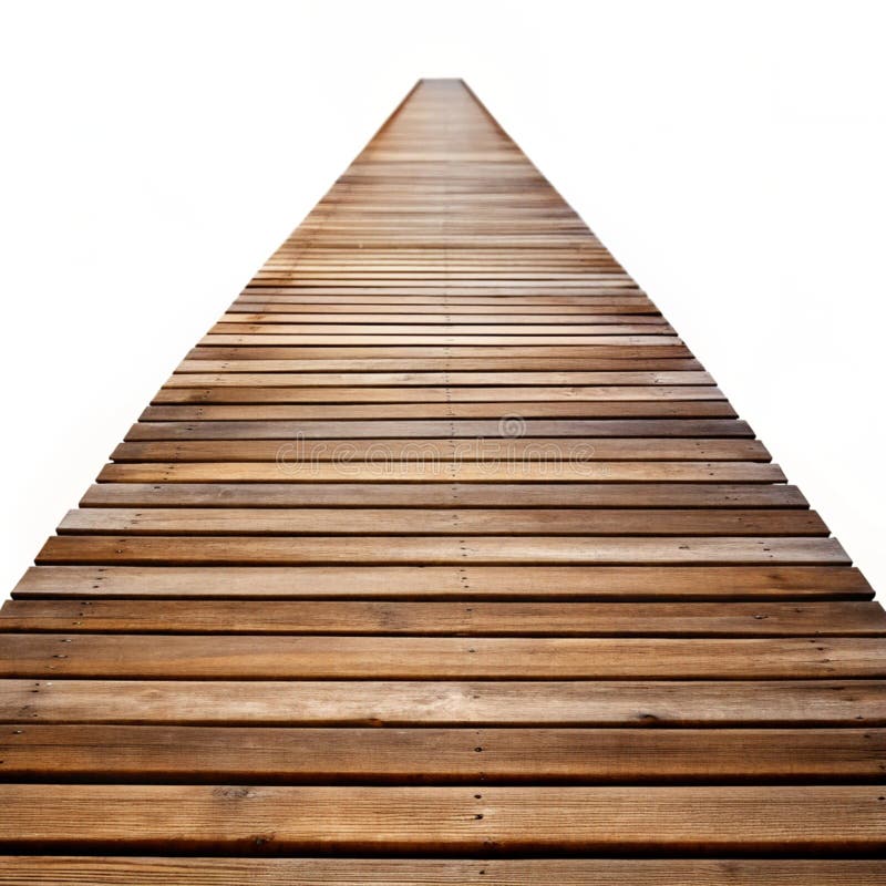 Wooden Boardwalk Isolated on White Background Stock Illustration ...