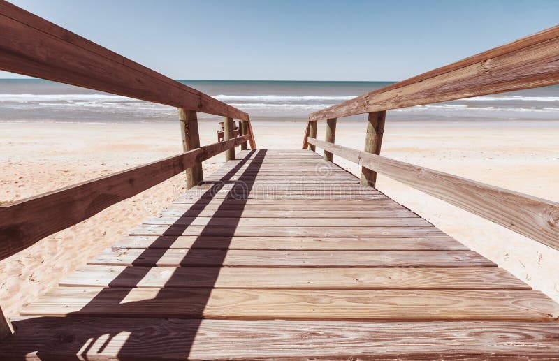 Boardwalk on the beach stock photo. Image of atoll, lagoon - 169091528