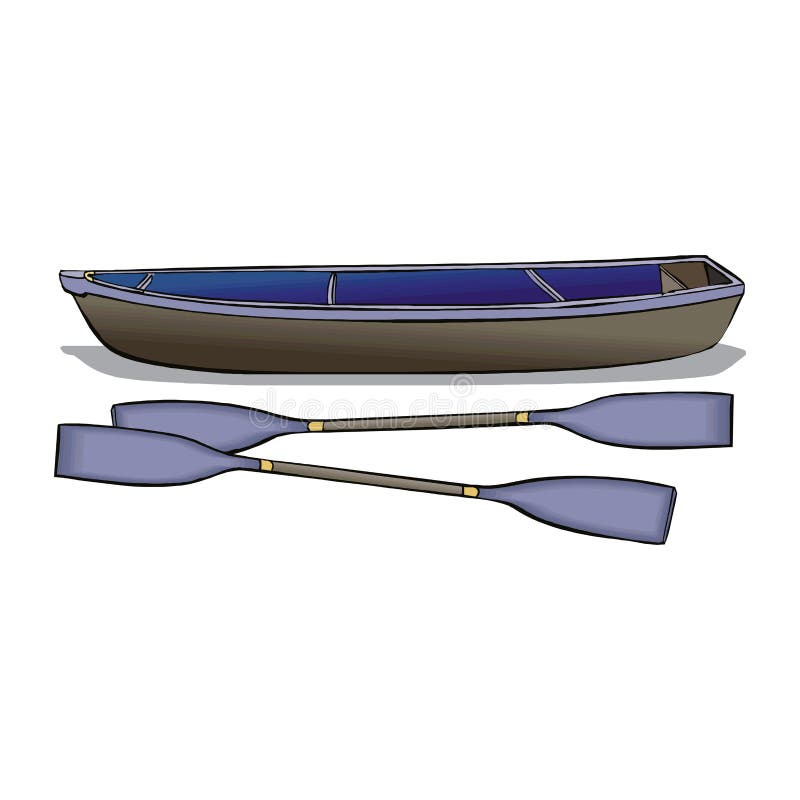 Wooden Row Boat Side View