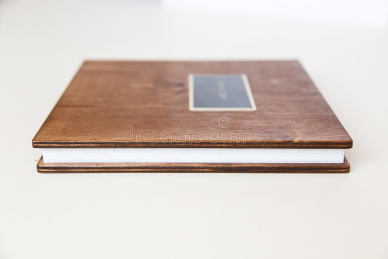 Wooden Book with Metal Shild Stock Photo - Image of beautiful, indigo ...