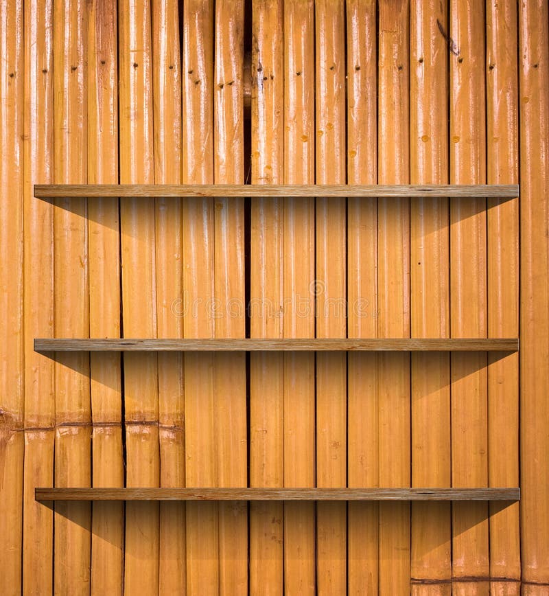 Wooden Book Shelf Background Stock Image - Image of shelving, empty ...