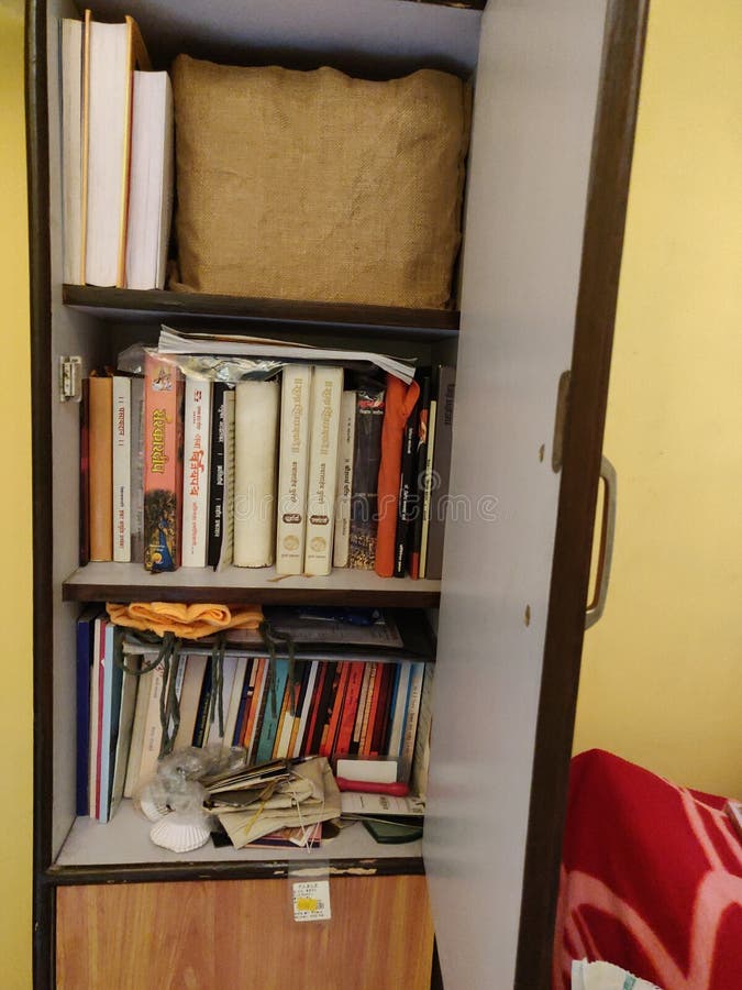 Wooden Book Shelf, Mumbai, Maharashtra. Editorial Photography - Image ...