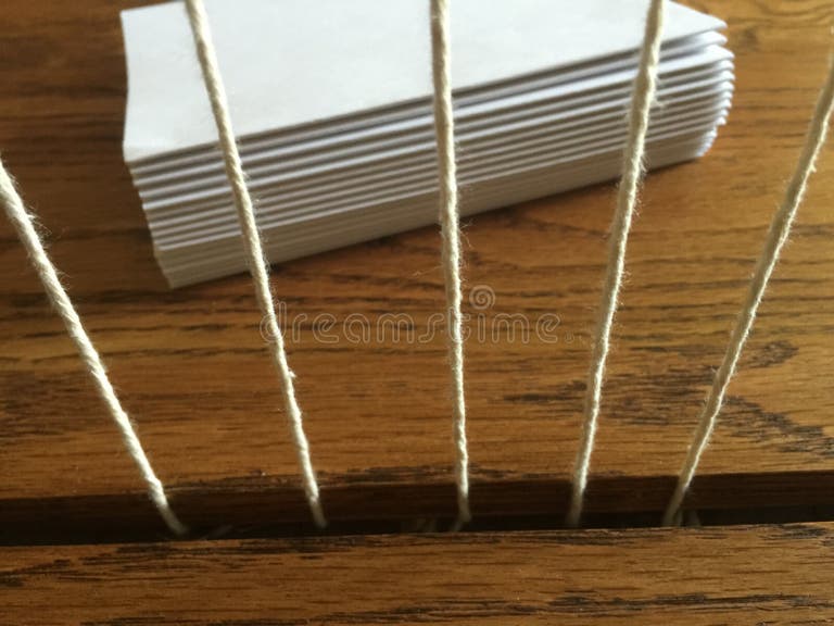 Wooden Bookbinding Sewing Frame with Signatures Stock Image - Image of ...