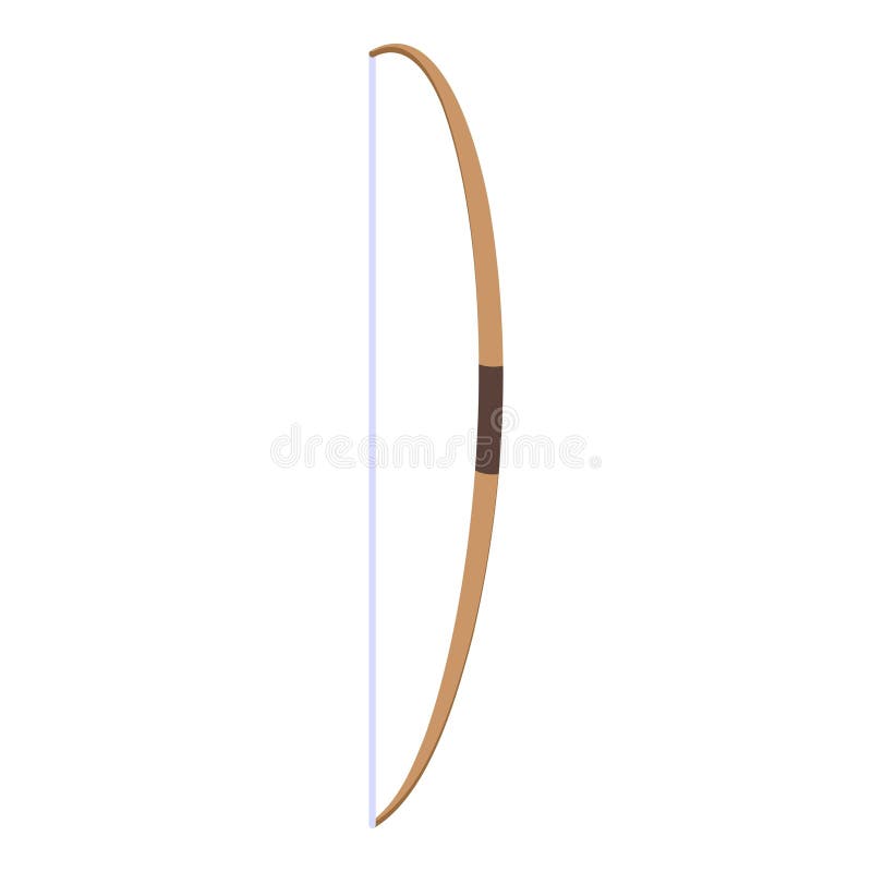 Wooden Bow and Arrow Pointing Upwards on White Background Stock Vector ...