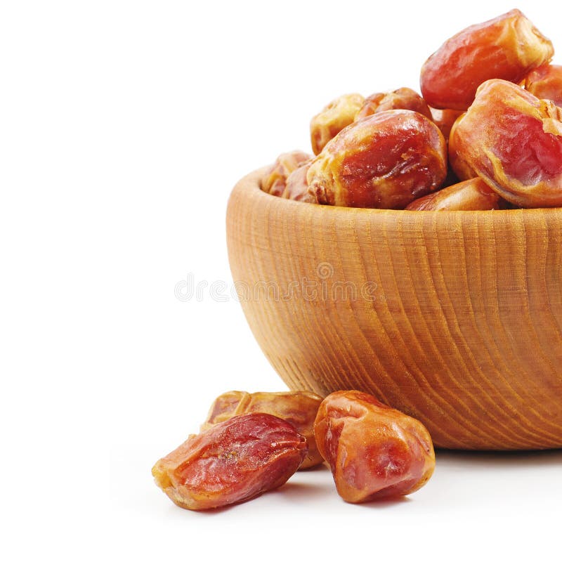 Wooden bowl full of dates stock image. Image of vegetarian - 62531251