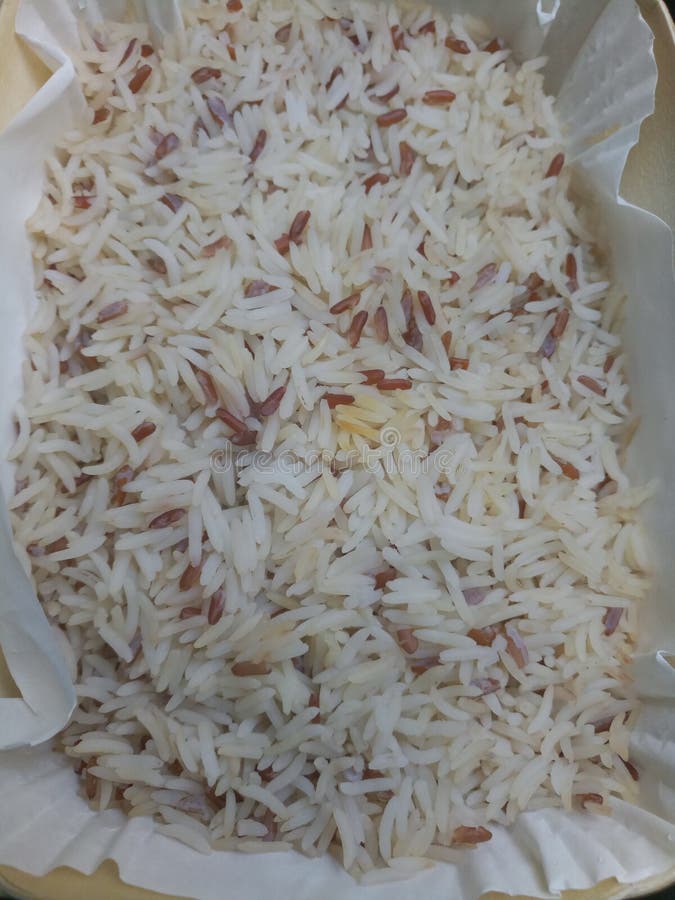 Hot Cooked and Seasoned Rice Stock Photo - Image of wooden, rice: 106363894