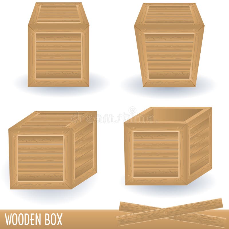 Wooden box stock vector. Illustration of dimension, cargo - 14667121