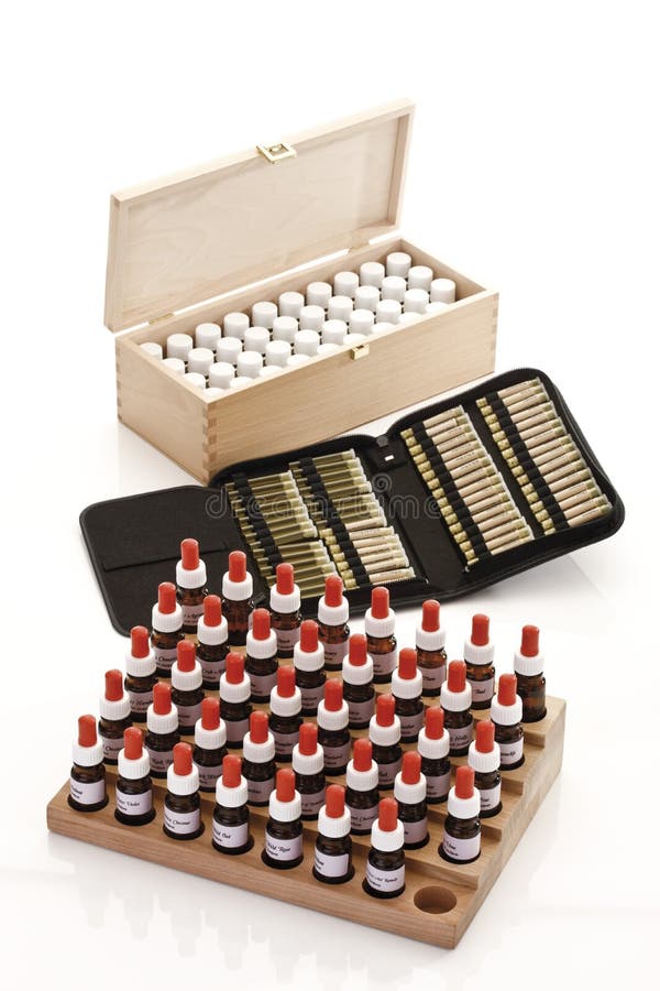 Wooden Box with Bach Flower Remedies Stock Image - Image of herbal ...