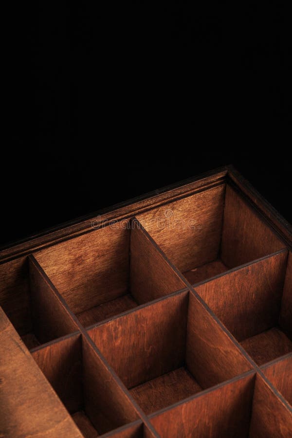 Wooden Box On A Black Background, Wooden Texture Stock Image - Image of ...