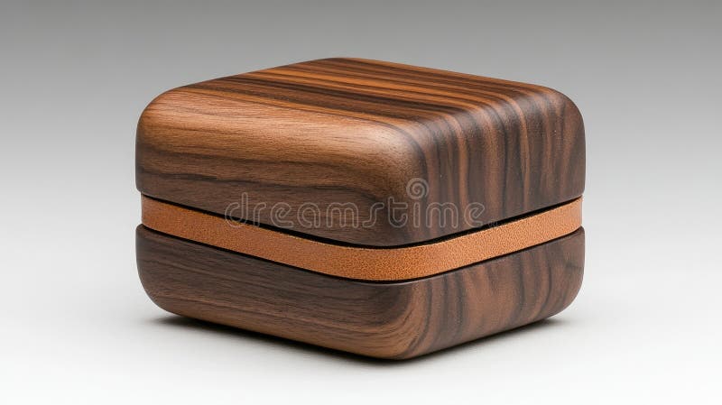 Wooden Box Featuring Cherry and White Oak with Leather Accents, Ideal ...
