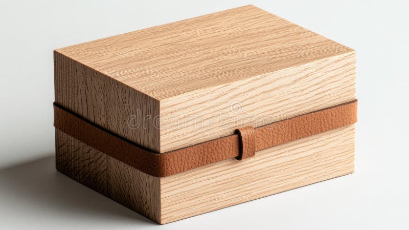 Wooden Box Featuring Cherry and White Oak with Leather Accents, Ideal ...