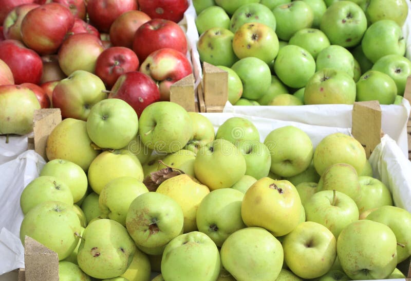 Wooden Box of Fresh Apples. Stock Photo - Image of nutritious, apple ...