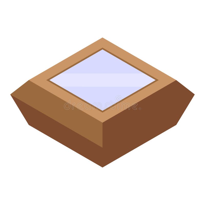Wooden Box with Glass Showing Inside Isometric View Stock Vector ...